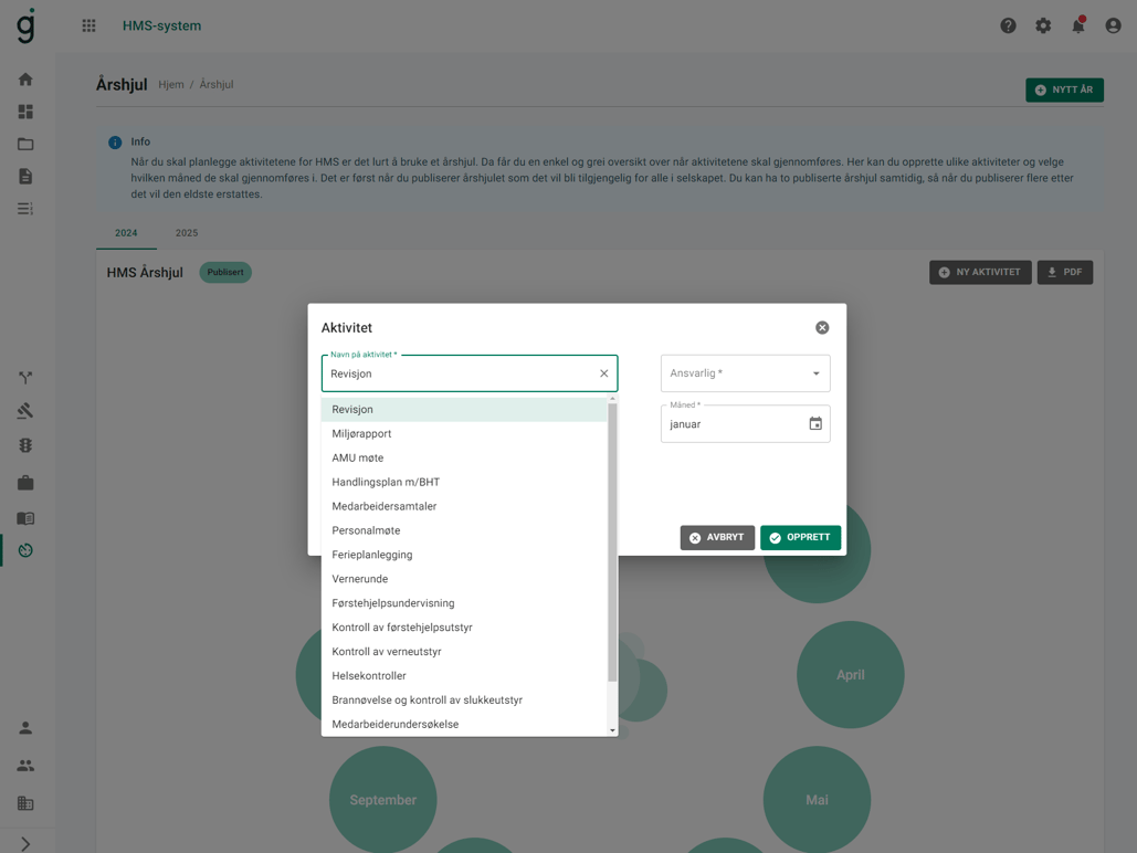 How do I create an annual wheel?