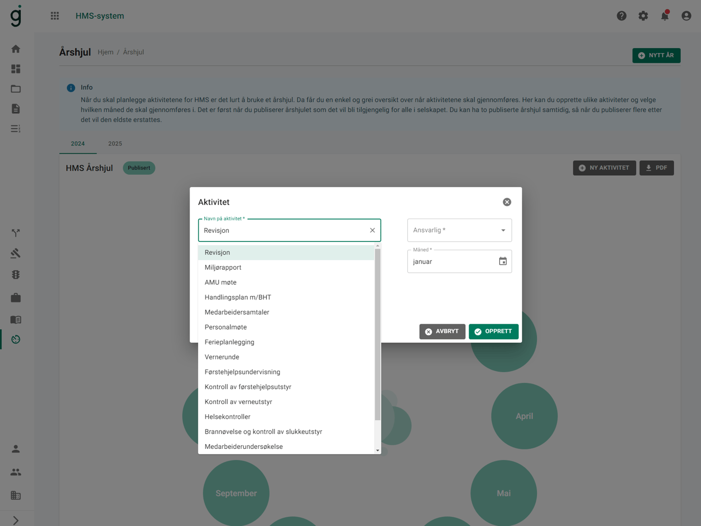 How do I create an annual wheel?